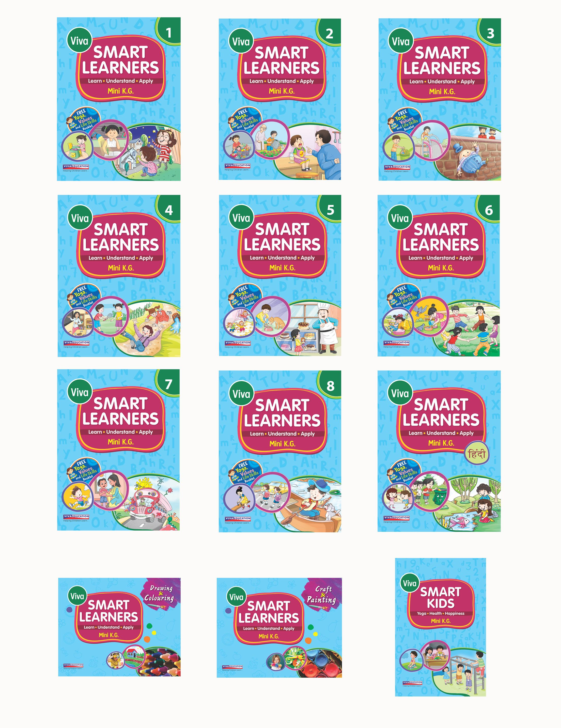Viva Books | Smart Learners: Mini KG Set of 12 Books